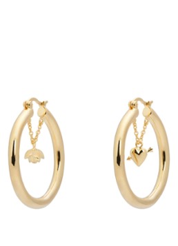 Anna + Nina Love Story Hoop oorringen verguld • Goud • de Bijenkorf