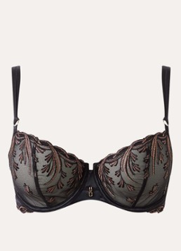 Aubade Cosmic Romance balconette bh van mesh met lurexborduring • Zwart ...
