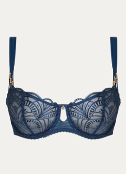 Aubade Ethnic Vibes balconette beugel bh met borduring • Indigo • de ...