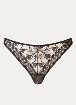 Aubade Magnetic Spell string van mesh met borduring • Zwart • de Bijenkorf