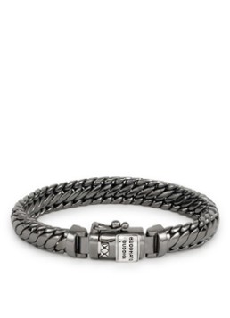 Buddha to Buddha Ben XS schakelarmband van zilver • Donkergrijs • de ...