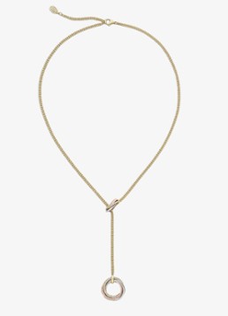 Cartier Trinity ketting van 18 karaat rosé-, geel- en witgoud met 44 ...