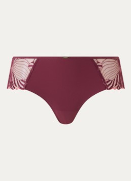 Chantelle Shorty met borduring • Bordeauxrood • de Bijenkorf
