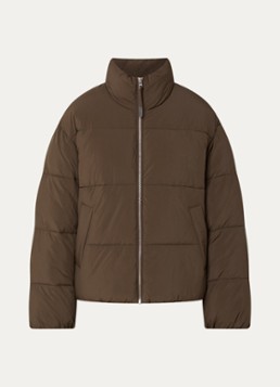 CLOSED Puffer jack met steekzakken en logo • Lichtbruin • de Bijenkorf
