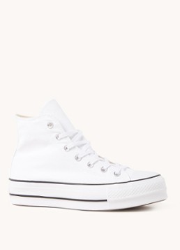 Converse Chuck Taylor All Star Lift High Top sneaker van canvas • Wit ...