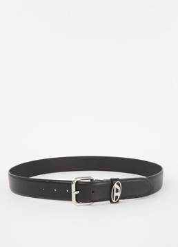 Diesel B-1DR riem van leer met logo • Zwart • de Bijenkorf