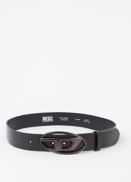 Diesel B-1DR riem van leer met logo • Zwart • de Bijenkorf
