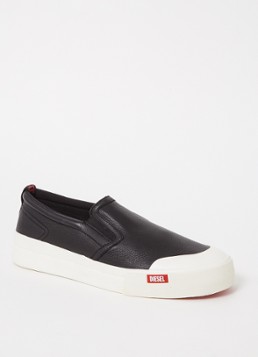 Diesel S-Athos slip-on van leer • Zwart • de Bijenkorf
