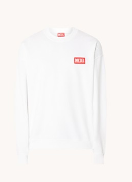 Diesel S-Nlabel sweater met logo • Wit • de Bijenkorf