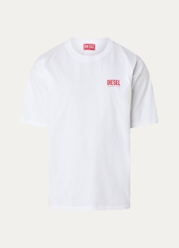 Diesel T-Box-Bisk T-shirt met logo- en backprint • Wit • de Bijenkorf