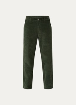 forét Clay straight fit chino van corduroy met steekzakken • Bronsgroen ...