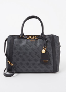 GUESS Dagan handtas met logoprint • Antraciet • de Bijenkorf