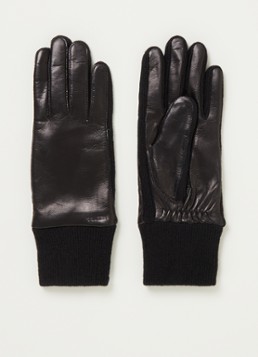 Hestra Jeanne handschoenen met lamsleren details • Zwart • de Bijenkorf