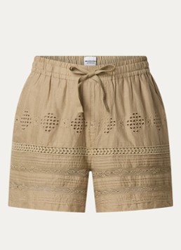 Isabel Marant Damina high wasit wide fit korte broek met opengewerkt ...