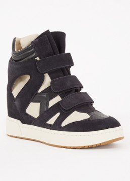 Isabel Marant IM3 sneaker van kalfssuède • Zwart • de Bijenkorf