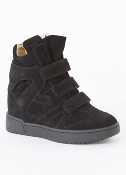 Isabel Marant IM3 sneakerwedge van suède • Zwart • de Bijenkorf