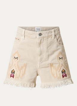 Isabel Marant Lesia high waist straight fit korte broek van denim met ...
