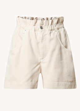 Isabel Marant Titea high waist straight fit korte broek van denim ...
