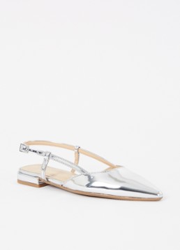 JOSH V Alessia slingback met metallic finish • Zilver • de Bijenkorf