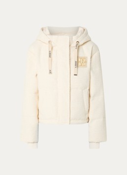 JOSH V Alice puffer jack met tweed-look en logo • Gebroken wit • de ...