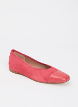L.K.Bennett Hanna ballerina van suède • Koraalroze • de Bijenkorf