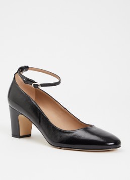L.K.Bennett Lorena pump van leer met lakfinish • Zwart • de Bijenkorf