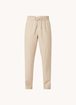 Les Deux Patrick straight fit chino in linnenblend met steekzakken ...