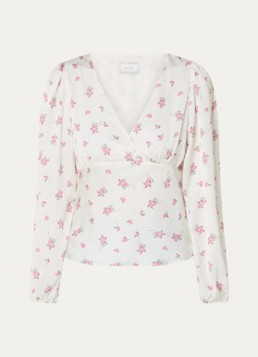 Neo Noir Jane Cute Rose top met bloemenprint • Creme • de Bijenkorf