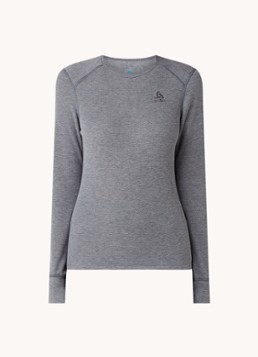 Odlo Trainings longsleeve met logo • Grijsmele • de Bijenkorf