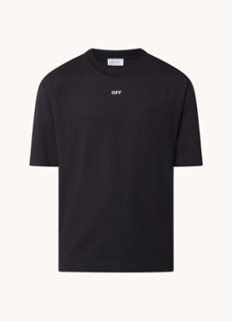 Off-White Moon T-shirt met logo- en backprint • Zwart • de Bijenkorf