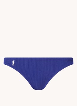 Ralph Lauren Devin hipster bikinislip met structuur en logoborduring ...