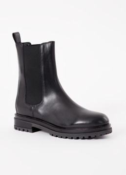 Reiss Thea chelsea boot van leer • Zwart • de Bijenkorf