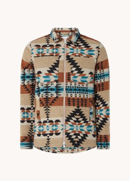 RVLT Revolution Overshirt met print en borstzakken • Khaki • de Bijenkorf