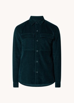 RVLT Revolution Overshirt van corduroy met borstzakken • Donkergroen ...