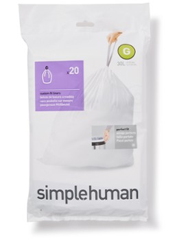 Simplehuman Afvalzakken Code G 30L 100 stuks • Wit • de Bijenkorf