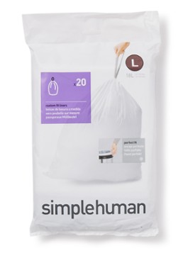 Simplehuman Afvalzakken Code L 18L 20 stuks • Wit • de Bijenkorf