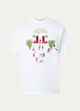 The New Originals Block Party T-shirt met borduring • Wit • de Bijenkorf