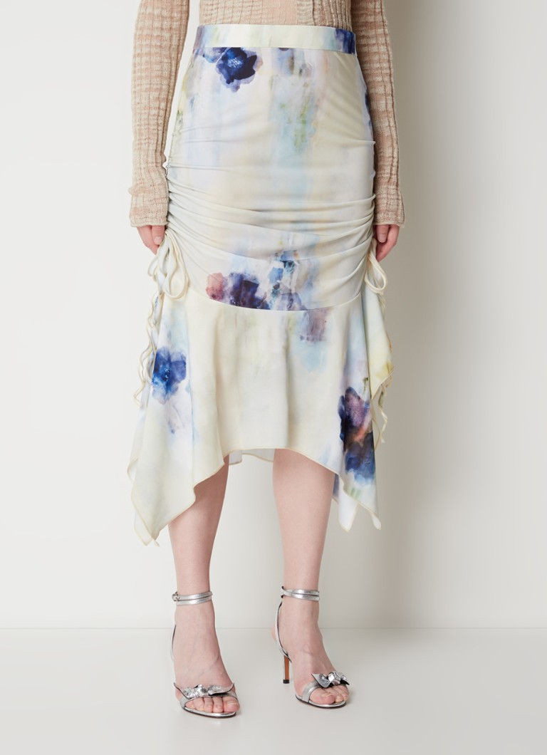 Acne Studios Midi rok met asymmetrische zoom en rijgdetail ...