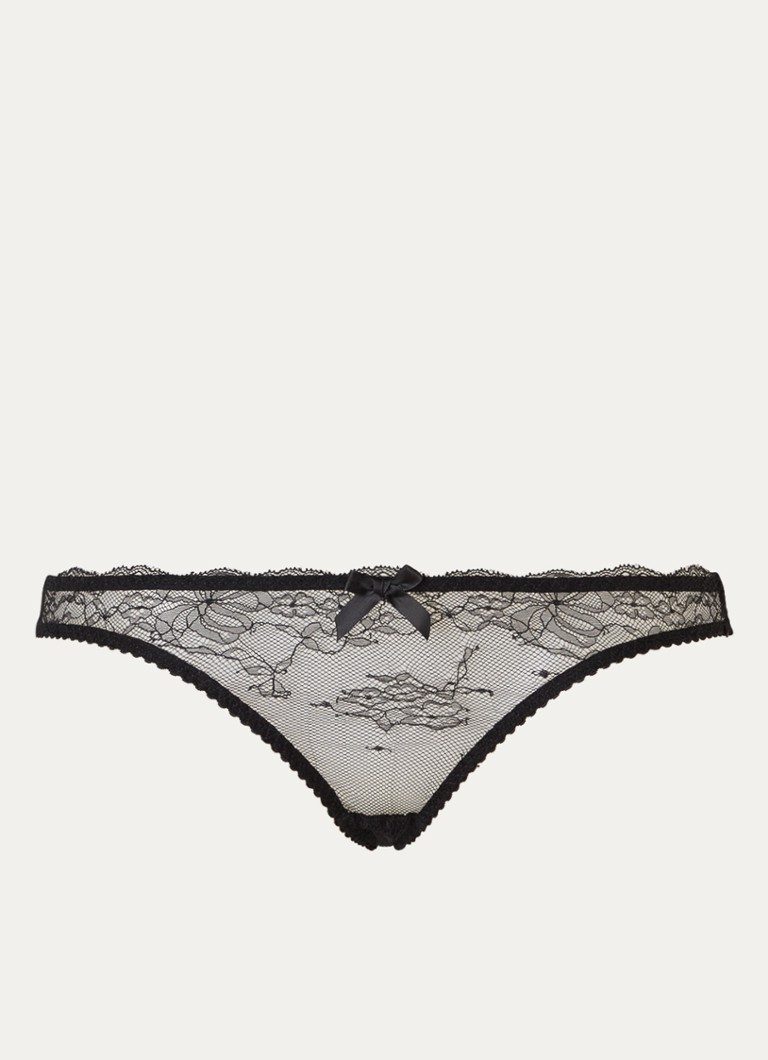 Agent Provocateur Isedora slip van mesh met borduring • Zwart • de ...