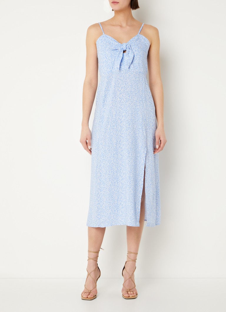 America Today Davina midi jurk met geknoopt detail en split ...