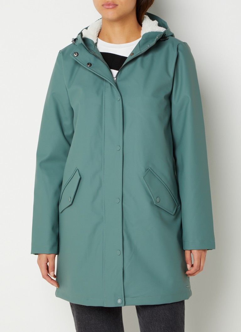 America Today Janice regenjas met teddy voering • Mint • de Bijenkorf