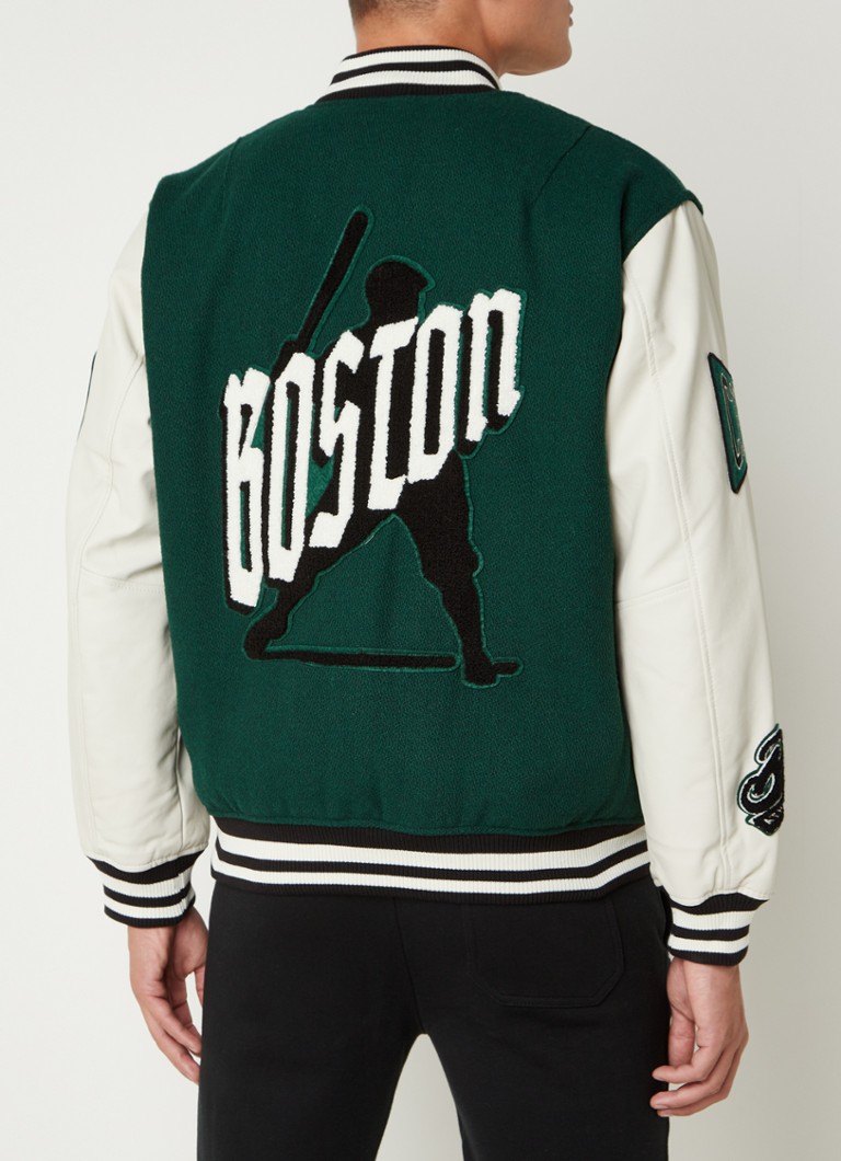 America Today Joah baseball jack met patches en backprint • Groen • de ...