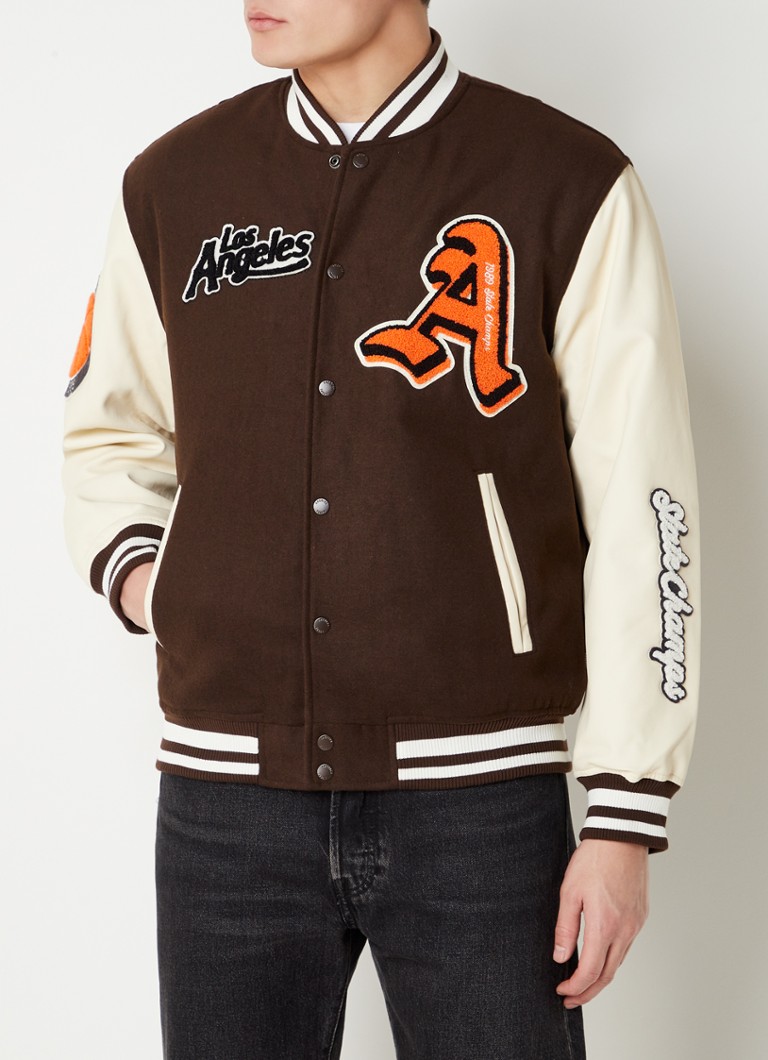 America Today Julius gewatteerd baseball jack met patches • Bruin • de ...