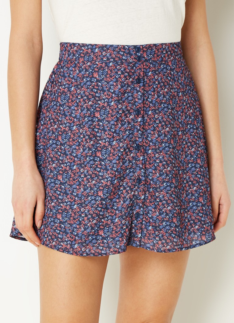 America Today Rani mini rok met bloemenprint • Blauw • de Bijenkorf