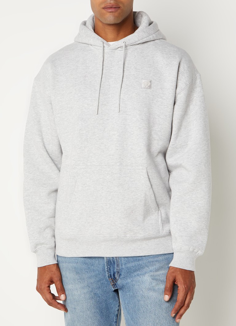 America Today Shay hoodie met logo en stretch • Grijsmele • de Bijenkorf