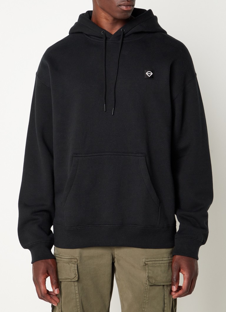 America Today Shay hoodie met logo en stretch • Zwart • de Bijenkorf