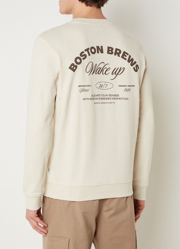 America Today Soren sweater met front- en backprint • Creme • de Bijenkorf