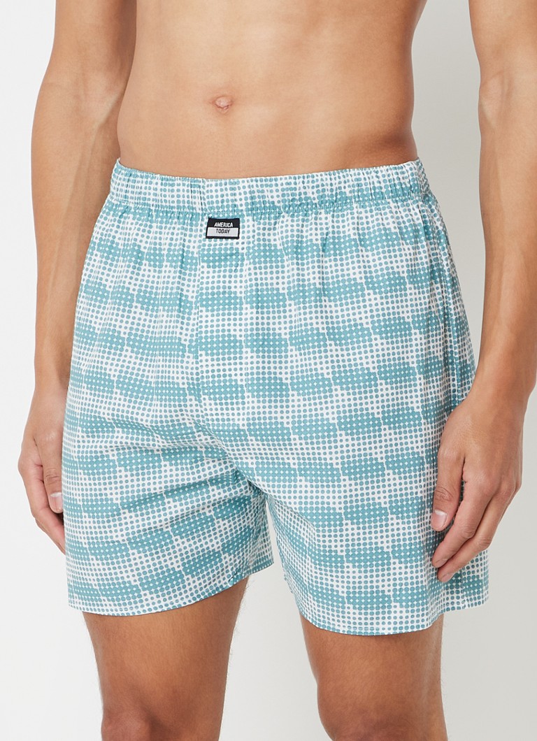 America Today Thomas boxershorts met print in 3-pack • Lichtblauw • de ...