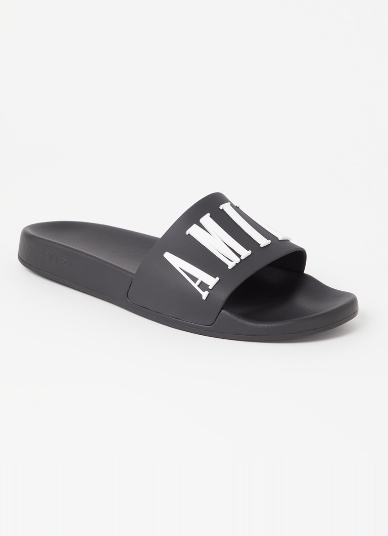AMIRI Slipper met logo • Zwart • de Bijenkorf