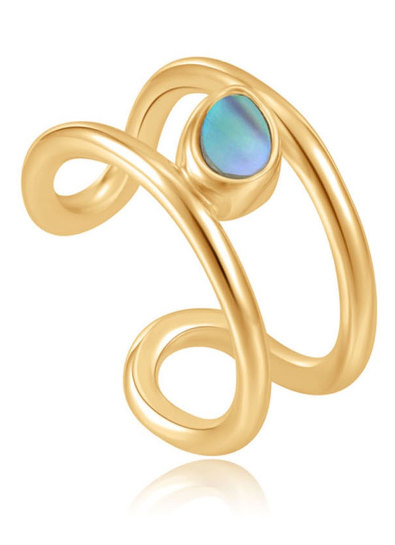 Ania Haie Tidal Abalone ear cuff verguld • Goud • de Bijenkorf